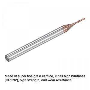 uxcell Twist Drill Bit, 1.25mm Diameter 4mm Shank Titanium Coated Tungsten Carbide Short Length Drill Bit Straight Shank for Stainless Steel Alloy Steel