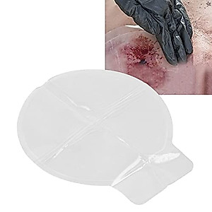 Vented Chest Seal Gauze, Silicon Gel Simple Operating Strong Emergency Vent Chest Seal Safe for Hospital (No Hole Channel)
