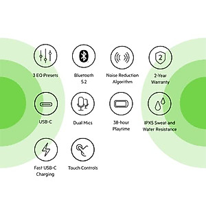 Belkin Wireless Earbuds, SoundForm Play True Wireless Earphones with USB-C Quick Charge, IPX5 Sweat and Water Resistant, 38 Hour Play Time, Compatible with iPhone, Galaxy, Pixel and More - Pink