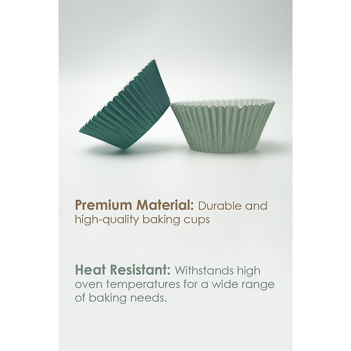 Bake Choice Cupcake Liners 200 Pcs Paper Muffin Cups Standard Cupcake Wrappers, Cup Cake Paper Cup, Food Grade Paper Cupcake Liners, Greaseproof Parchment Muffin Liners Calyx Series