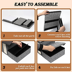 Colewin Dog Stairs for Small Dogs,Non-Slip Dog Steps for Bed and Couch,Dog Ramp for Bed with Storage and Condo,3 Steps Pet Stairs for Small/Medium/Large Dog