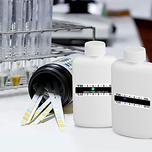 Patelai 12 Pcs Urine Test Complete Kit Include 2 Translucent Portable Travel Bottles,10 Adhesive Temperature Test Strips Human Urine Practice Kit for Synthetic Fake Pee(Classic Style)