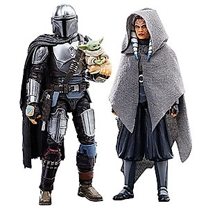 STAR WARS The Black Series The Mandalorian, Ahsoka Tano & Grogu Toy 6-Inch-Scale The Mandalorian Collectible Action Figure 3-Pack, Toys for Kids Ages 4 and Up (Amazon Exclusive)