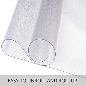 LeapYouth Large Office Chair Mat for Hardwood Floors - 48"×60" Anti-Slip Desk Chair Mat for Rolling Chairs - Heavy Duty Floor Protector for Home Office - Easy Clean and Flat Without Curling