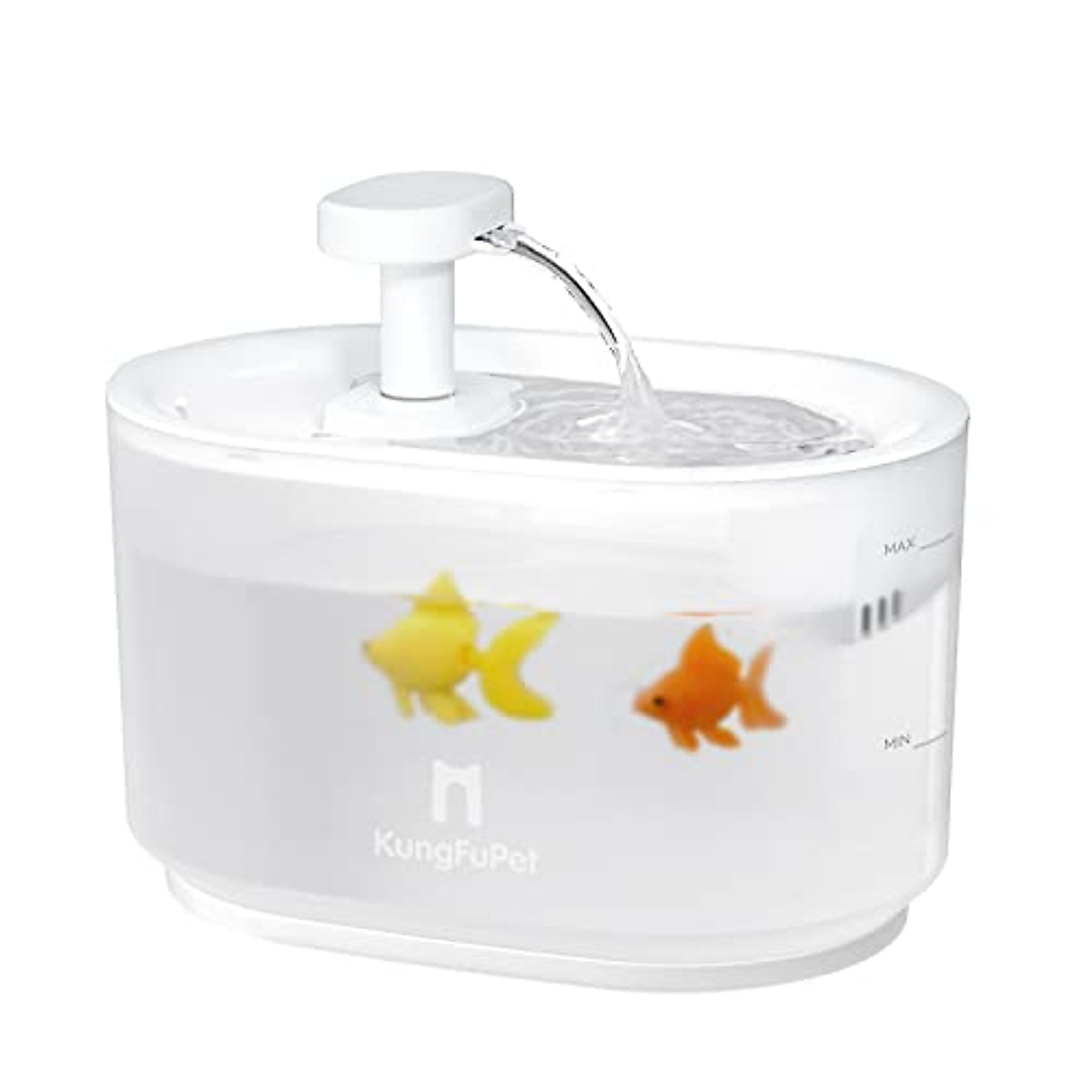 KungFuPet Cat Water Fountain with Wireless Pump, Filtered 3.5L Automatic Pet Quiet Large Dog Water Dispenser for Inside Drinking , BPA-Free