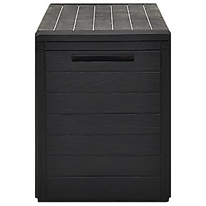 FIRBNUS Patio Storage Box Anthracite 45.7"x17.3"x21.7" PP Storage Chest Durable Materials Toolbox Both Indoor and Outdoor Use Garden Pool Box Storing Away Cushions Pillows Blankets Toys