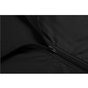 Hount Women's Lightweight Hooded Raincoat Waterproof Packable Active Outdoor Rain Jacket (Black, XL)