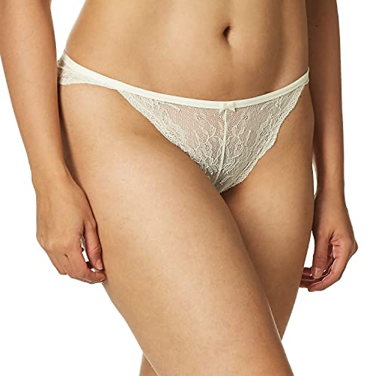 Maidenform Women's All Over Lace Tanga, Ivory, 6