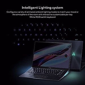 ASUS Zenbook Pro 16X OLED 16" 4K OLED 16:10 Touch Display, Dial, Intel i7-12700H CPU, GeForce RTX 3060 Graphics, 16GB RAM, 1TB SSD, Windows 11 Home, Tech Black, UX7602ZM-DB74T