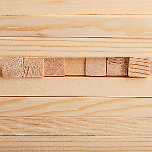 Elsjoy 50 Pack Square Wooden Dowel Rod, 1/2 x 12 Inch Unfinished Pine Wood Sticks, Natural Long Dowel Strips Wood Sticks for Woodcraft, Model, DIY Project, Home Decor