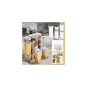 5 Kind of Size Single Plastic Clear Storage Jars Vacuum Fresh Storage Kitchen Airtight Jars with Lids Proof Crispers