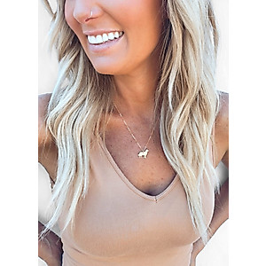 Sterling Silver 14k Gold/Rose Gold Necklace, Rottweiler, Great Dane, Pitbull, Border Collie, German Shepherd, Australian Shepherd, Doberman, Cocker Spaniel, Sterling Silver, No Gemstone