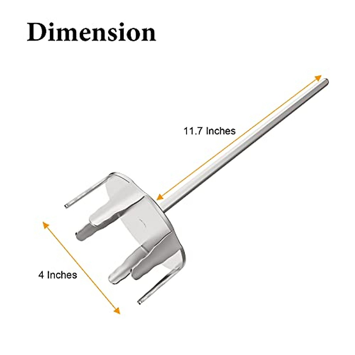 Outspark 4 Inch Stainless Steel Pork Puller Used with Standard Hand Drill