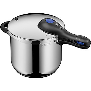 WMF Perfect Plus – Quick Cooker Diameter 22 cm Diameter of 6 Litres and a Half with Flame Protection Cromargan Stainless Steel for Induction