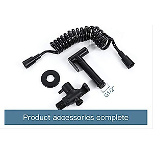 MINJING Bidets Black Bathroom Bidet Toilet Faucet Bidet Mixer Hygienic Shower Shower Single Hole Portable Sprayer