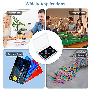 Jetec 3 Pieces Playing Card Case Clear Blank Card Deck Box Holder Plastic Playing Game Card Storage Box Holder for Bank Card, Business Card, Game Card