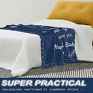 Happy 50th Birthday Gifts for Men Women Blanket 1973 50th Birthday Decorations 50 Years Old Gift for Husband Wife Dad Mom Back in 1973 Flannel Fleece Soft Throw Blanket for Bed Sofa 60x50 Inches