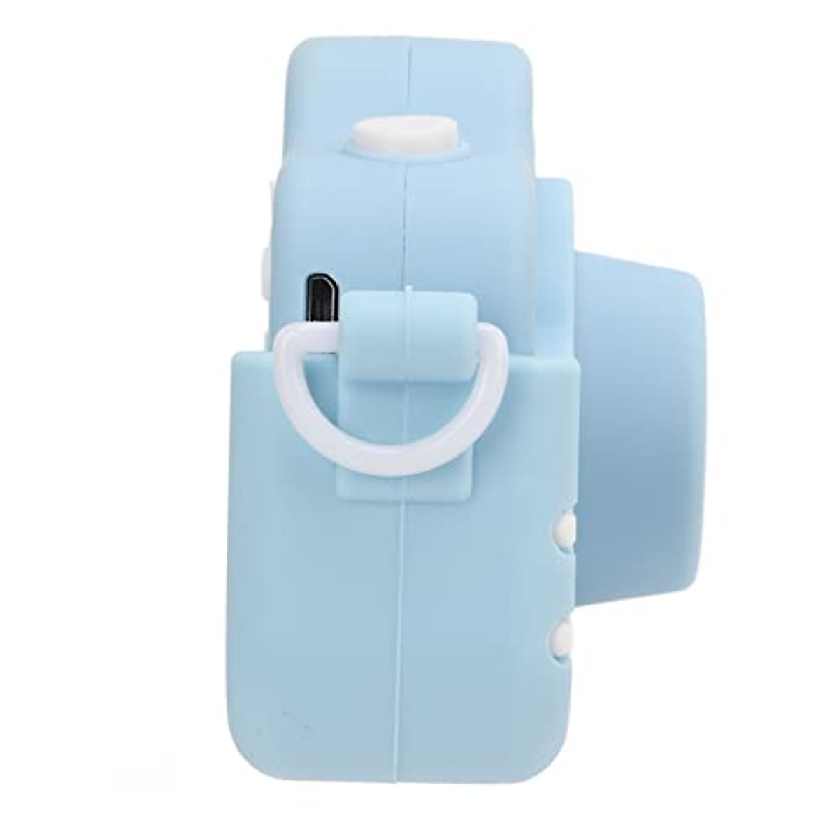 Kids Camera, Rounded Shape Anti Skid Food Grade ABS Children Digital Camera 16 Filters for Kids Game(Blue)