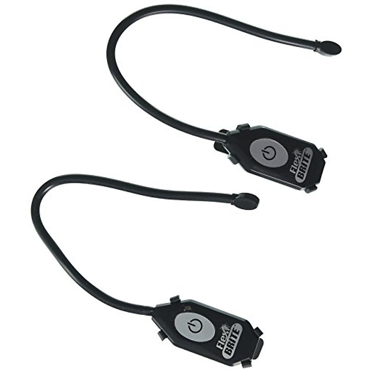 Flexi-Brite Flexible LED Light, Mini Light, Portable Reading Light or Work Light, Gooseneck Multi Purpose Clip on Bendable Hands Free Flash Light - Large Size - for Work, Reading, Computer, Pack of 2