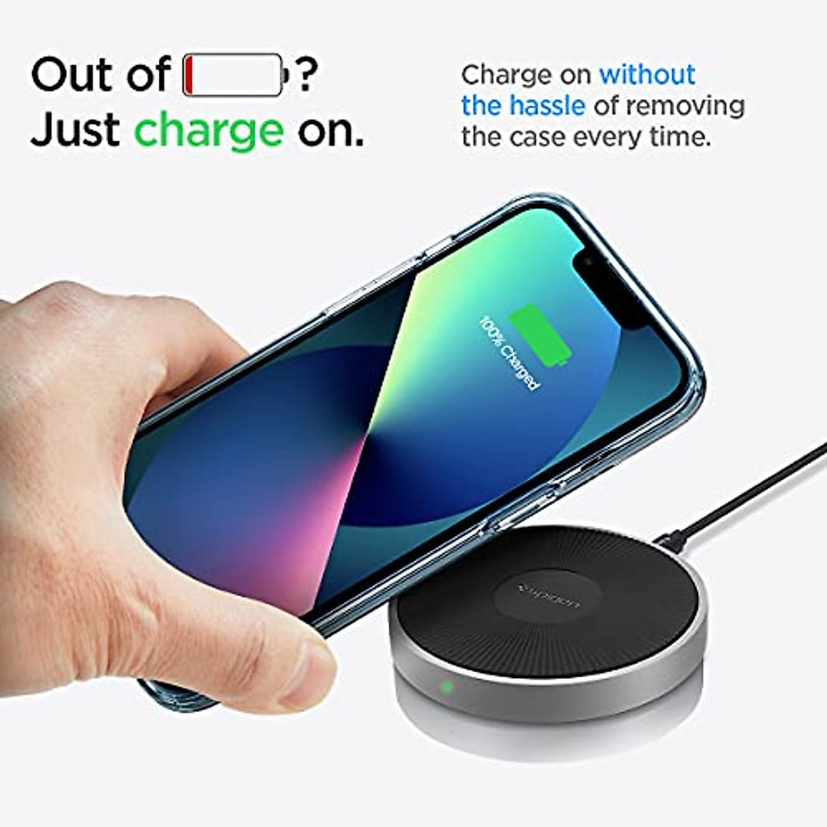 Spigen Ultra Hybrid S [Anti-Yellowing Technology] Designed for iPhone 13 Case (2021) - Crystal Clear