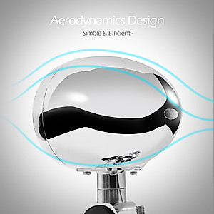 GoHawk AN4-X All-in-One Built-in Amplifier 4.5" Full Range Waterproof Bluetooth Motorcycle Stereo Speakers Audio Amp System, 1 to 1-1/4" Ape-Hanger Handlebar Harley Custom Touring Cruiser Chrome