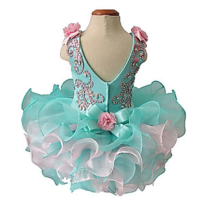 Jenniferwu G070A Infant Toddler Baby Newborn Little Girl's Pageant Party Birthday Dress Mint Size 3T