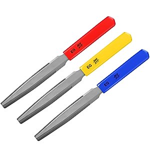 Tarpop 3 Pieces Tapered Guitar Nut Files Nut Slotting Files Set Double Edge Fret File Electric Guitar Fret Tools Fret Crowning Files for Bass (Guitar)