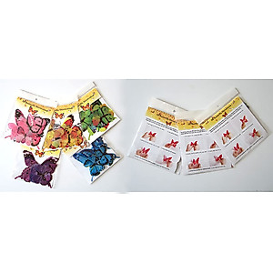 JYPHM 24PCS 3D Butterfly Wall Decal Removable Stickers Decor for Kids Room Decoration Home and Bedroom Art Mural Pink