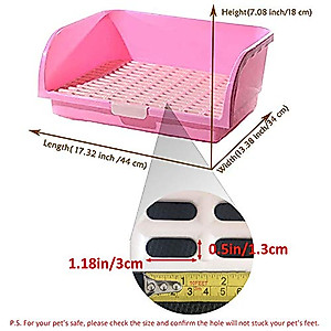 Oncpcare Super Large Rabbit Litter Box, Small Animal Restroom Square Rabbit Litter Toilet Chinchilla Potty Trainer Guinea Pig Litter Tray for Mink Squirrel Weasel