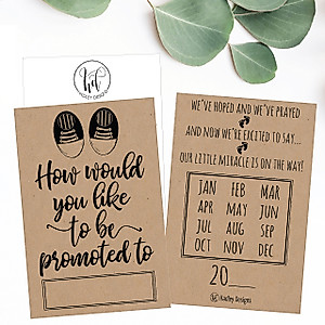 25 Rustic Pregnancy Announcement Card Set Were Expecting Baby Surprise Having Birth Reveal Only Best Friend Get Promoted To Auntie Aunt Uncle Grandpa Grandma Grandparent Sister Brother Family Dad Mom
