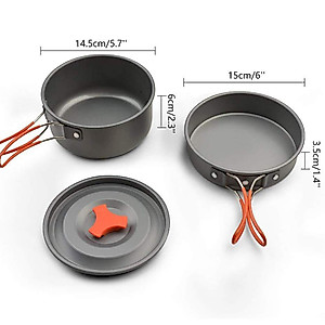 BESPORTBLE 1 Set Portable Pot Set Outdoor Cooking Tools Portable Camping Cookwares Outdoor Cookwares