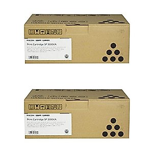 Ricoh 406989 High Yield Black Toner Cartridge 2-Pack for Aficio SP 3500, 3510
