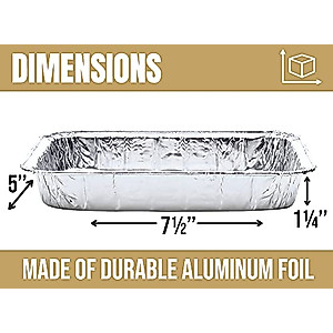 Weber Grills Compatible Drip Pans [30-Pack], Bulk Package, Aluminum Foil BBQ Grease Pans for Easy Drain Management of Weber Grills - 7 1/2" x 5"
