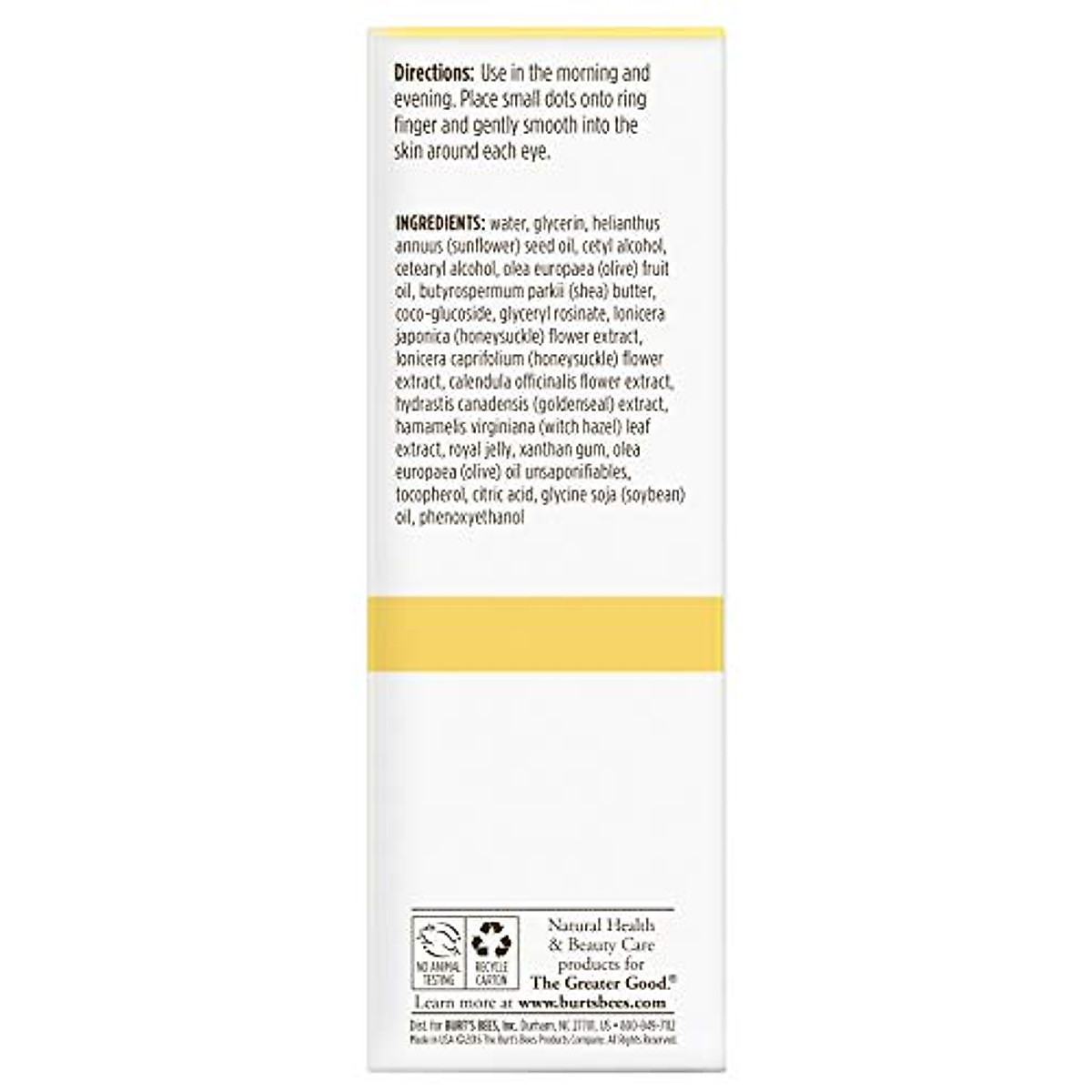 Burt's Bees Skin Nourishment Eye Cream for Normal to Combination Skin, 0.5 Oz (Package May Vary)