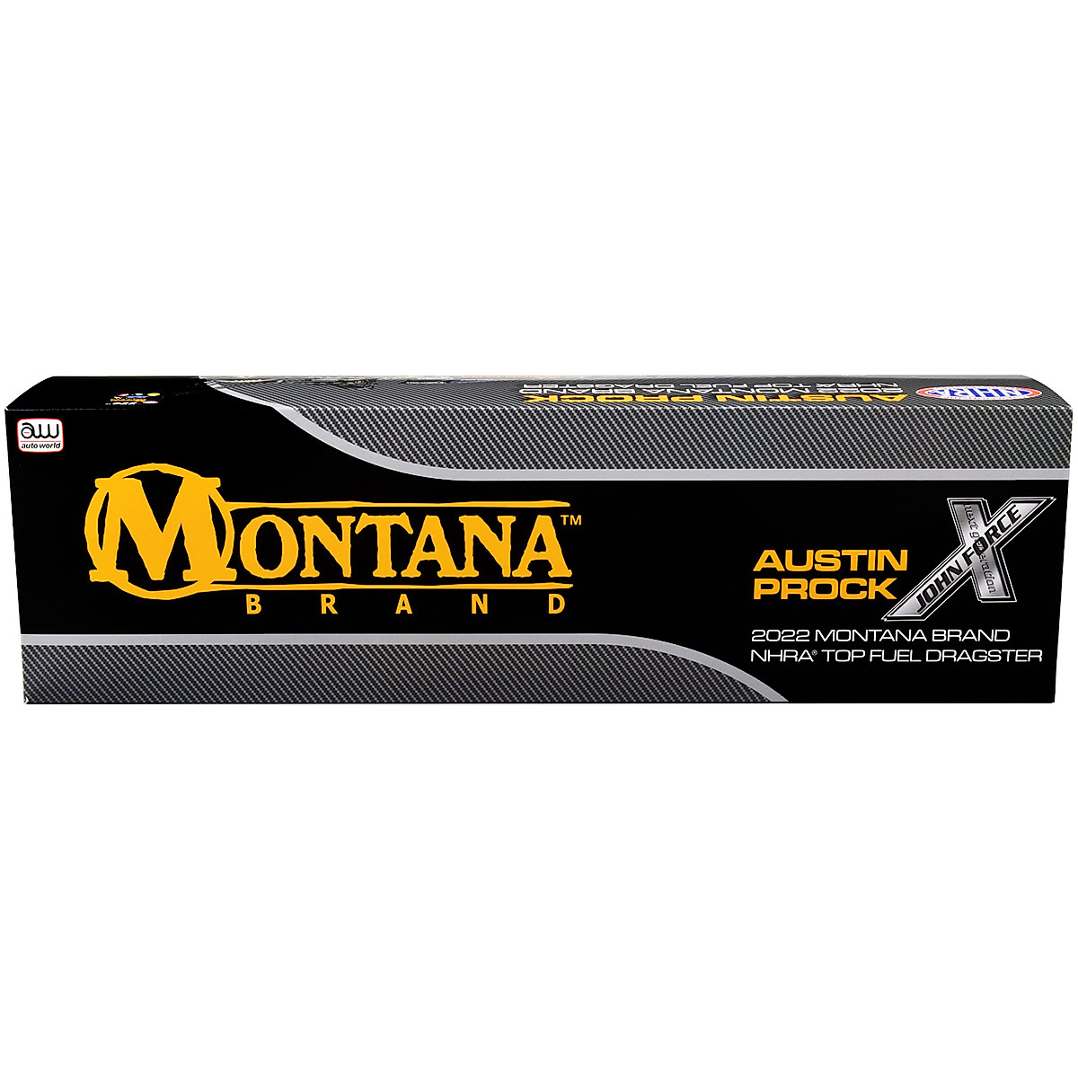 2022 NHRA Funny Car TFD (Top Fuel Dragster) Austin Prock Montana Brand John Force Racing 1/24 Diecast Model Car by Auto World AWN010