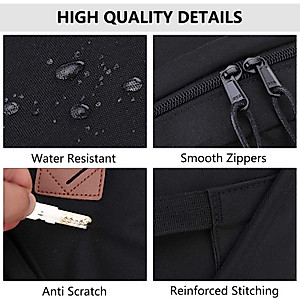 VX VONXURY Lightweight School Backpack for Men Women,Classic Basic Bookbag Simple Black Backpack for College Travel