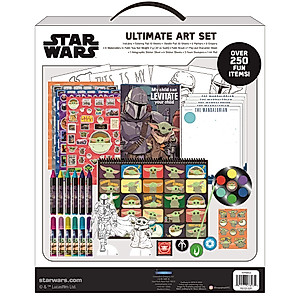 Innovative Designs Star Wars Mandalorian Baby Yoda Mega Art Set for Kids with Stickers for Painting + Coloring