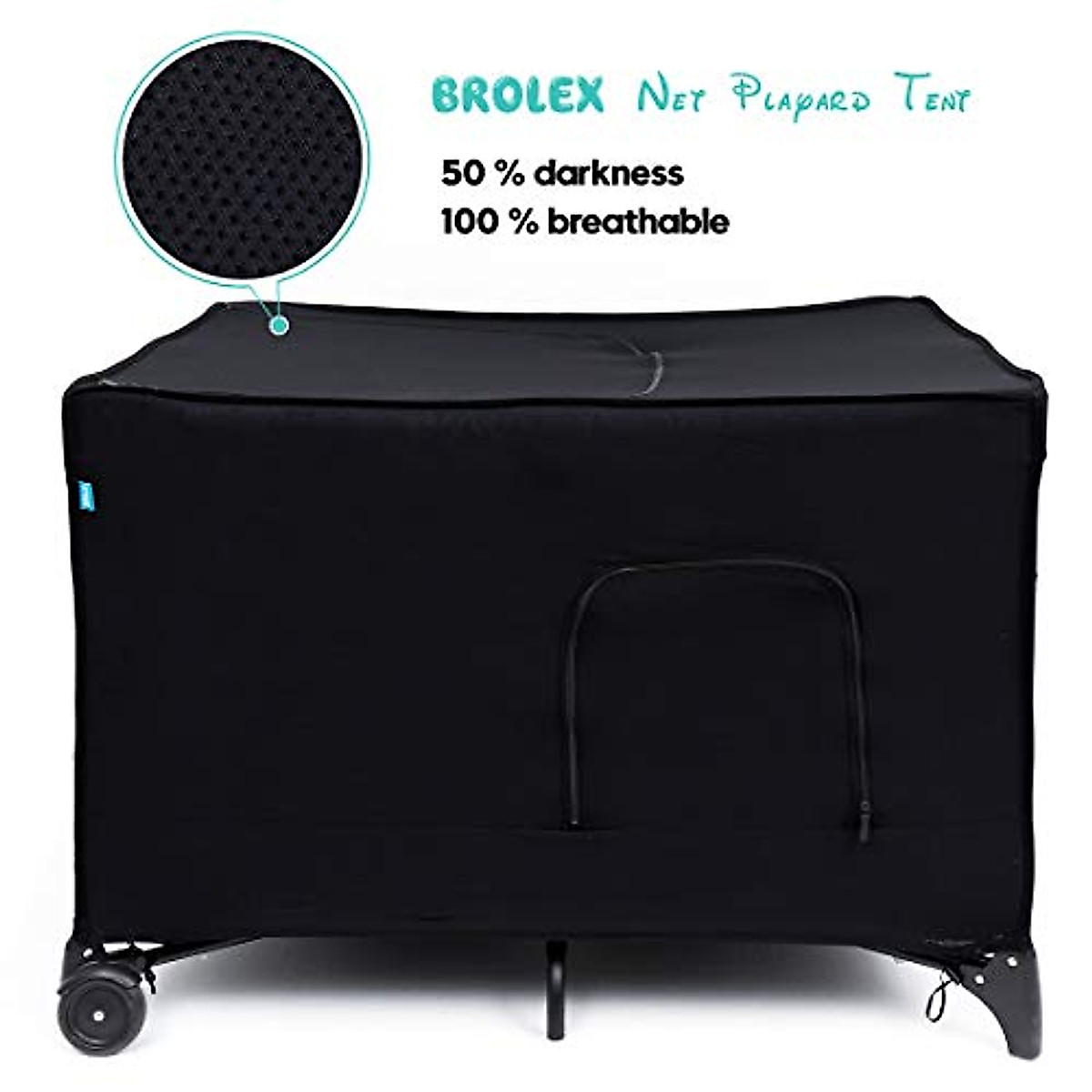 Brolex Mini Crib Canopy Cover for Pack and Play Portable Travel Cribs, Stretchy Breathable Netting Tent and Shade for Indoor or Outdoor Naps, Play or Sleeping, Baby Safe Child Protection