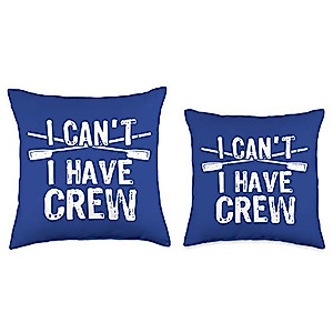 Awesome Rowing Crew Shop Funny Rowing Crew Gift-Rower Coxswain Sculler Throw Pillow, 18x18, Multicolor