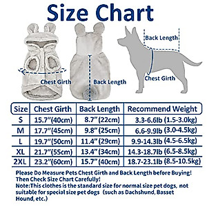 MESHEEN Dog Sweaters for Small Dogs Made of Skin Friendly Soft Double Face Fleece Keep Your Pet Cozy, Adorable Puppy Coat Use Cute Bear Ears Hooded Design…