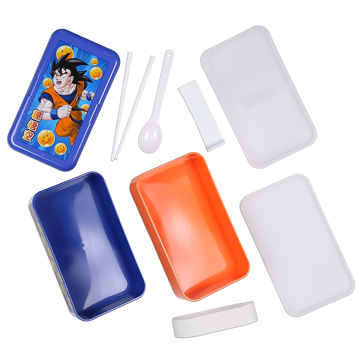 JUST FUNKY Dragon Ball Z Orange and Blue Goku Single Portion Compartment Bento Lunch Box