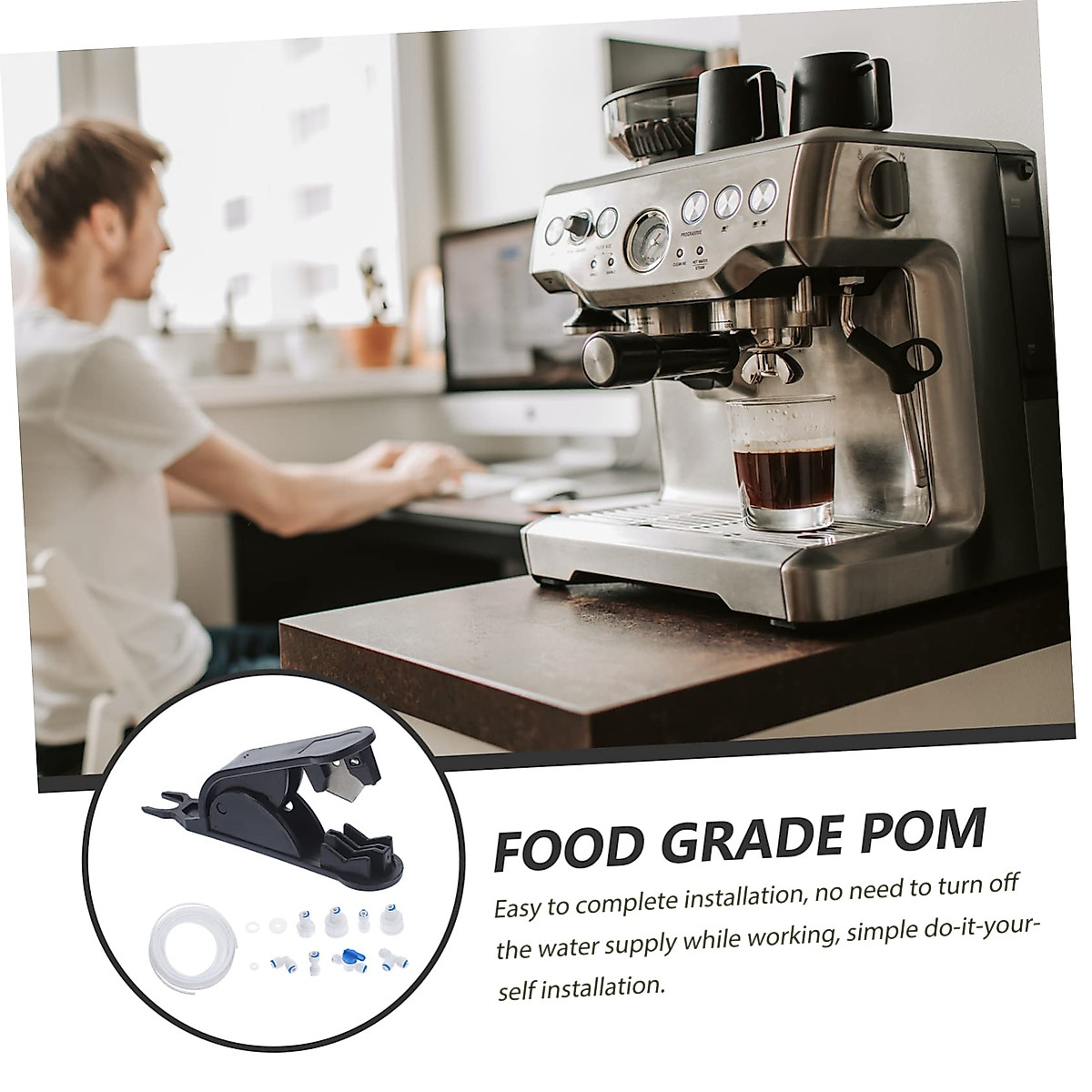 Angoily 1 Set Ice Machine Accessories Refrigerator Water Supply Kit Water Connection Kit 1/4 Tubing Water Line Splitter Fridge Water Line Kit Fittings Ao Cooler White Hose Water