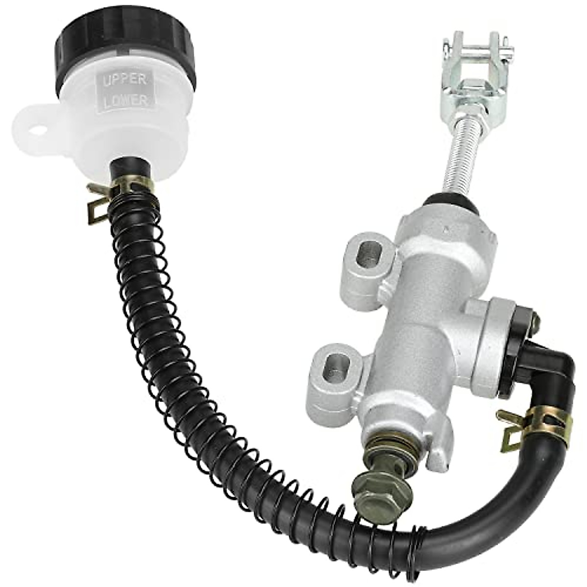 YOXUFA Rear Brake Master Cylinder Reservoir Hose Line for 90cc 110cc 125cc 150cc 200cc 250cc Arctic Cat Suzuki Chinese ATV Quad Pit Dirt Bike Yerf Dog Helix Coleman Go Kart Cart Buggy Motorcycle Parts