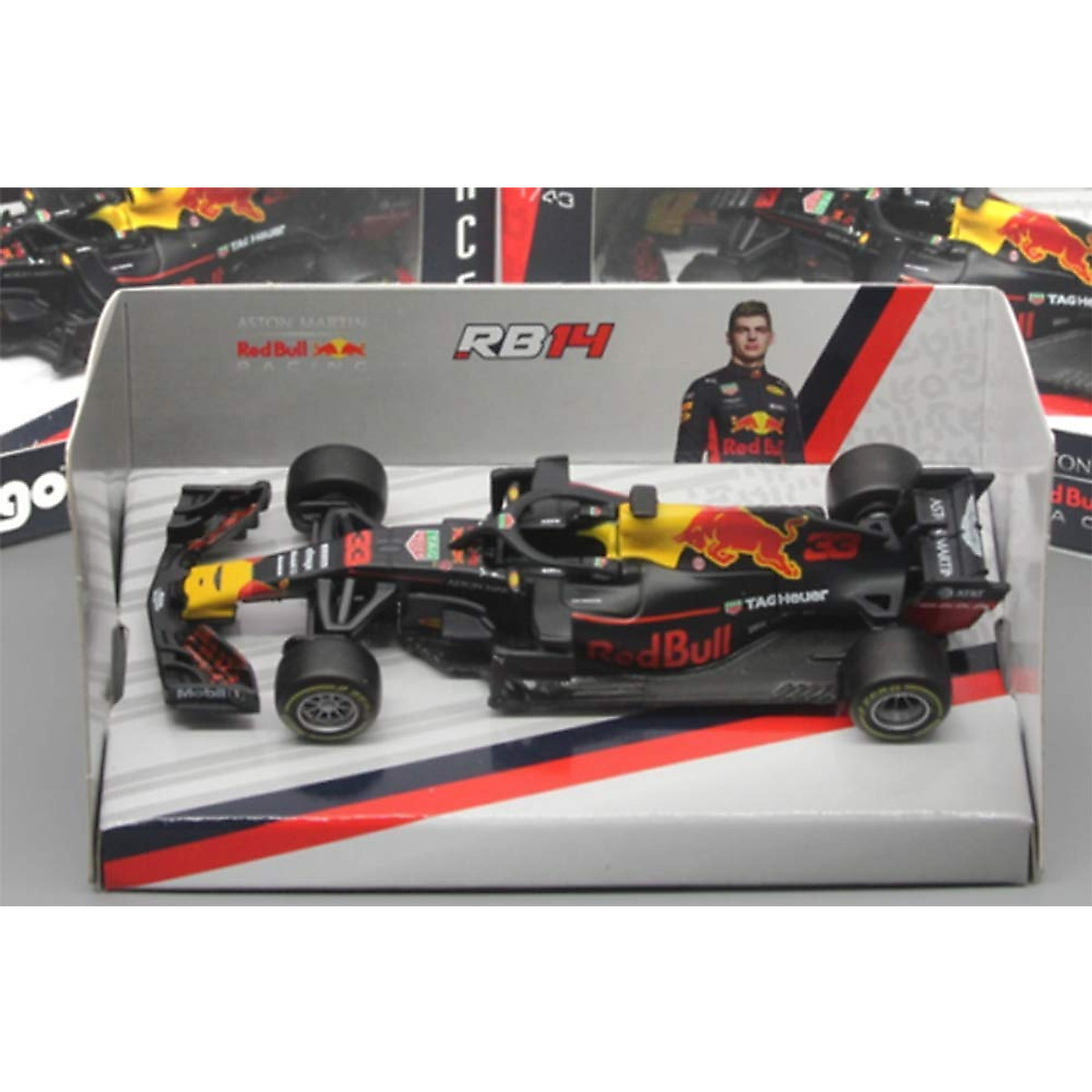 Model Car Sport Scale 1:43 Aston Martin Red Bull RB15 Formula F1 Max Verstappen Model CAR #33 by Bburago