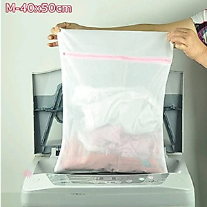 Set of 3 Mesh Laundry Bags-1 Large, 1 Medium & 1 Small Bags. Heavy Duty Fine Mesh Bag for Washing Machine, Laundry Bag for Travel, Lingerie, Sweater, Garment, Undergarment