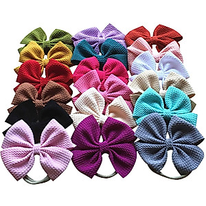 Toptim Baby Girl's Headbands and Bows for Newborn Infant Toddler Photographic Accessories (18 Pack)
