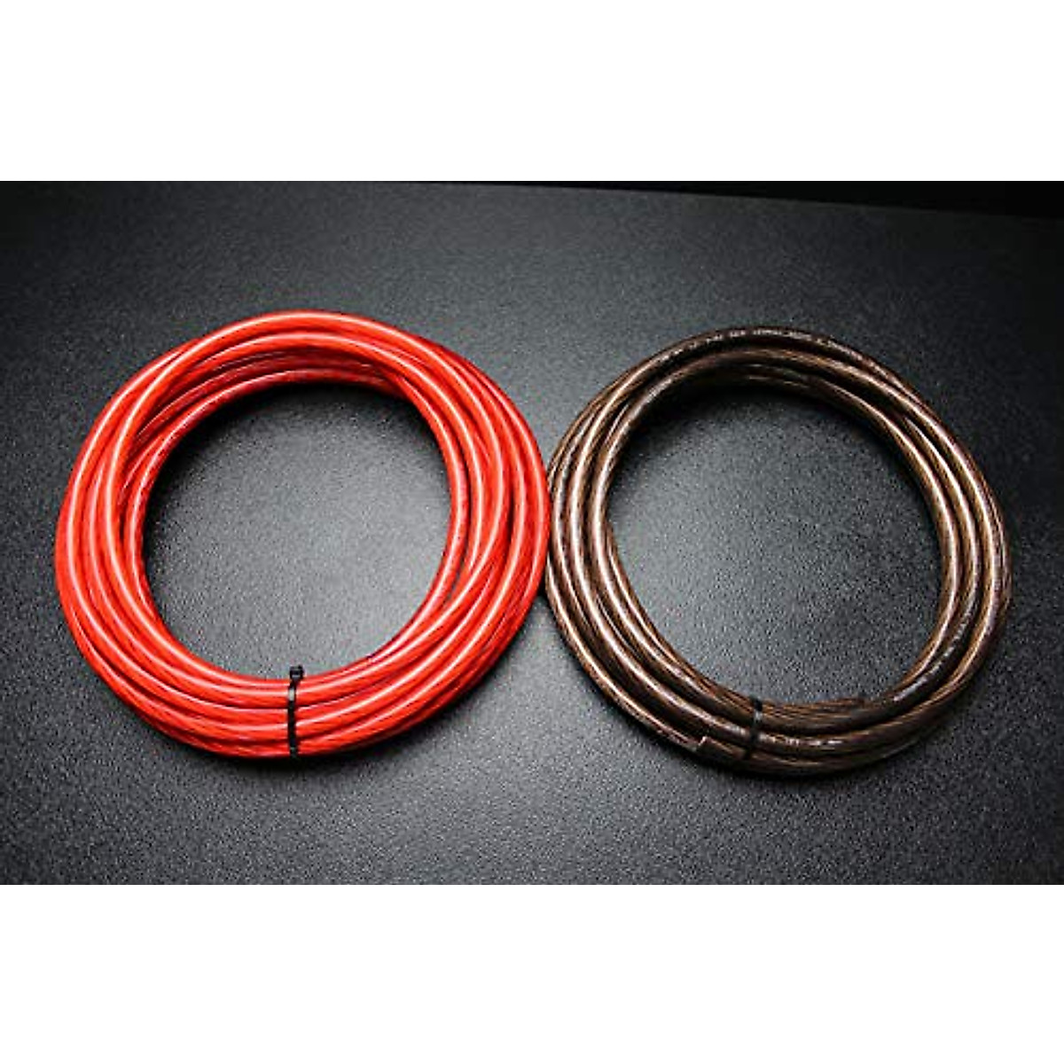 4 Gauge Wire 5 FT RED 5FT Black Shinny Stranded Power Ground Cable AMP AWG
