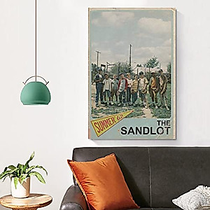 The Sandlot Poster Classic Movie Vintage Poster for Room Aesthetic Canvas Art Print Modern Family Bedroom Decor Posters 12x18inch
