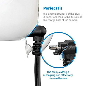 EaseBuy Power Cable and Charger Adapter for Arlo Pro & Arlo Pro 2 and Arlo GO, Weatherproof Outdoor Indoor Arlo Cords - No Charging Needed (9m, Black)