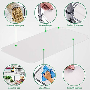 Slendor Wire Shelf Liner Value Pack of 5 Heavy Duty Waterproof Non-Adhesive Industrial Strength Plastic Mats for Tier Shelving Unit, 16 x 36 Inch Clear